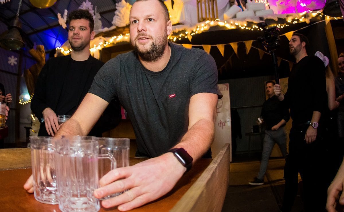 Beer mug slide: the activity at your winter company event